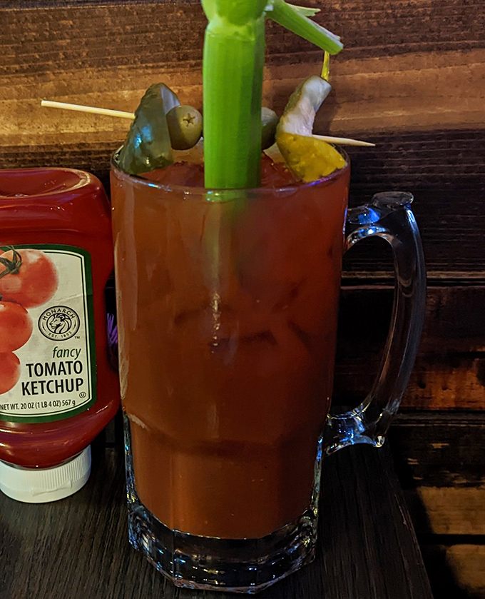 The Bloody Mary arrives like its own food group &ndash; garnished with enough vegetables to count as a salad course.