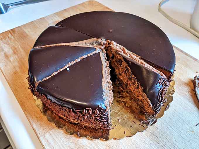 This chocolate cake doesn't just have layers; it has plot twists and character development with a ganache epilogue.