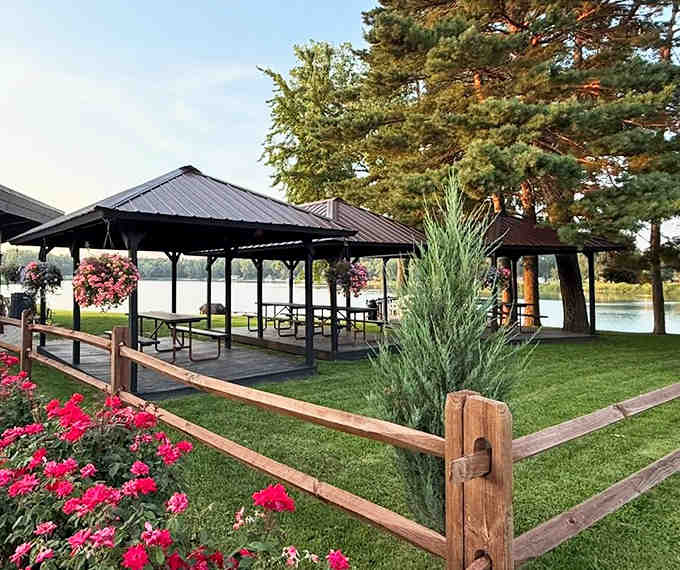 The picnic pavilion &ndash; where "I packed a light lunch" translates to enough food to feed a small village.