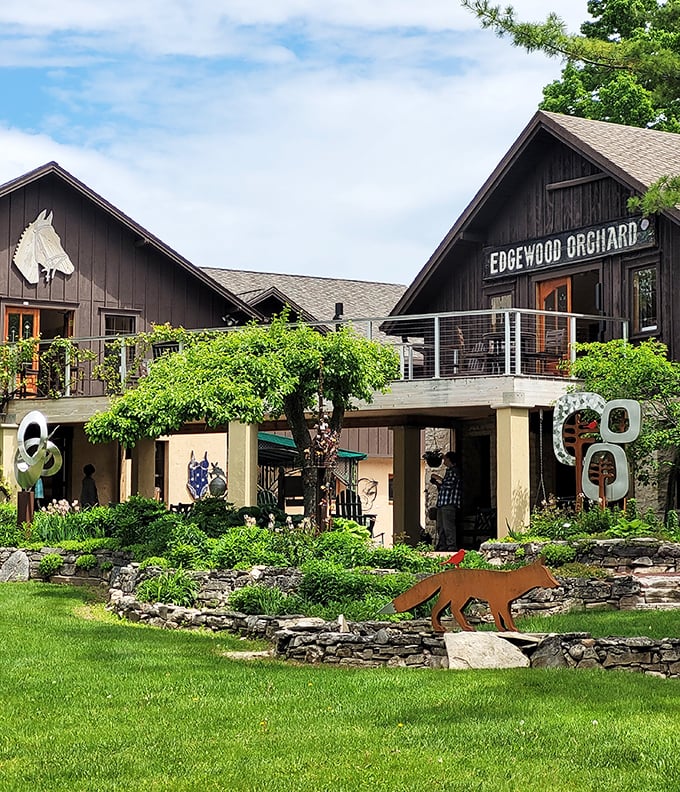 The rustic-modern Edgewood Orchard building houses treasures within &ndash; a restored barn where creativity finds its home.