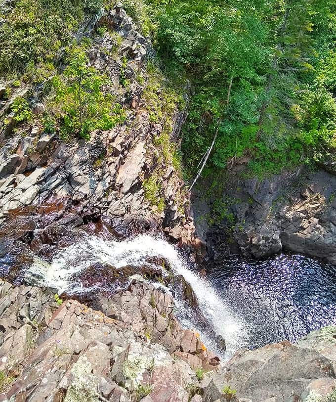 Looking down on the falls offers perspective &ndash; like seeing the whole chess board instead of just the pieces in front of you.