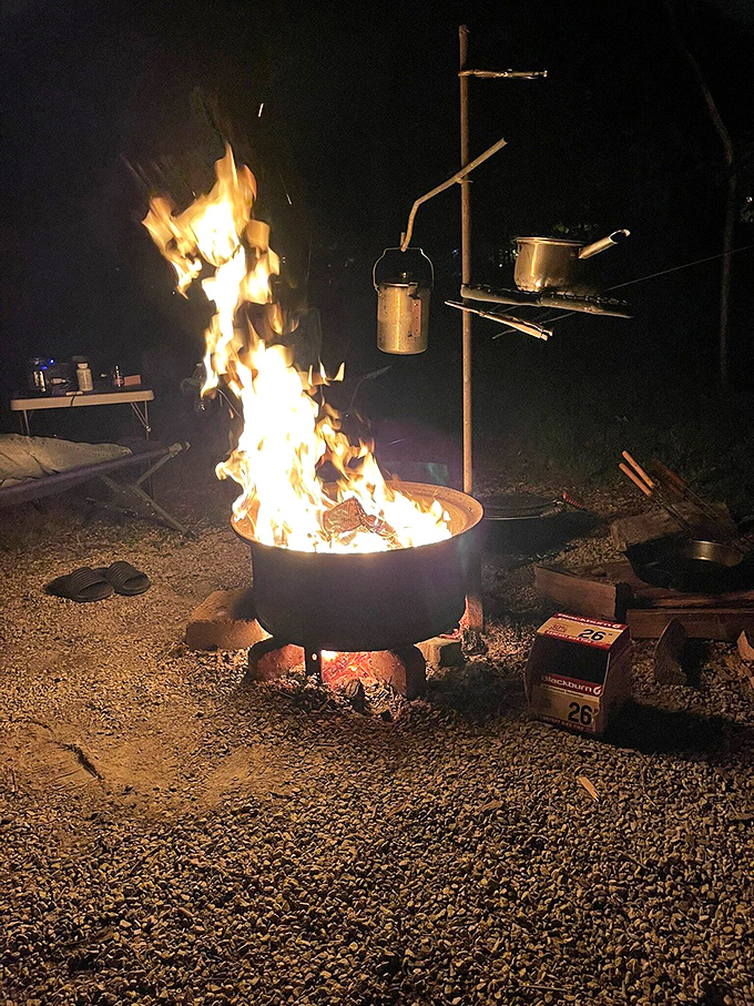Campfires are where the real magic happens, where marshmallows meet their destiny and stories get better with each retelling.