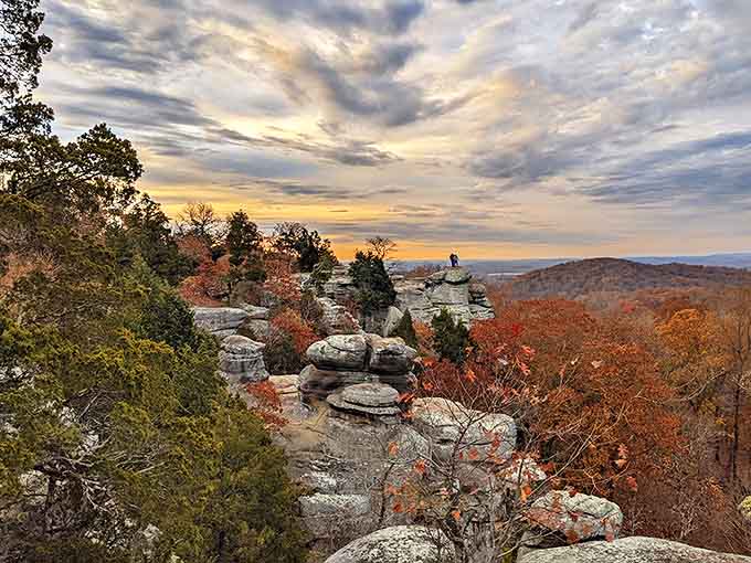 Garden of the Gods showcases southern Illinois's hidden geological treasures &ndash; dramatic sandstone formations sculpted over millions of years.