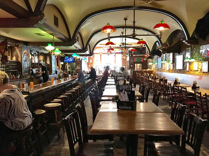 Dining area: Where strangers become friends over shared pretzels and pints. The long communal tables practically demand you make new acquaintances.