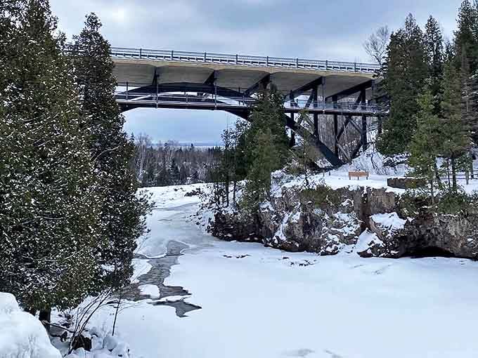 Winter transforms Gooseberry River into a hushed wonderland where water and ice perform a slow, beautiful dance.