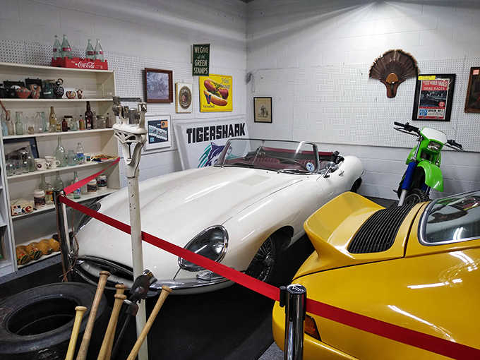 The elegant curves of this Jaguar E-Type remind us when cars were rolling sculptures. Enzo Ferrari called it "the most beautiful car ever made" for good reason.