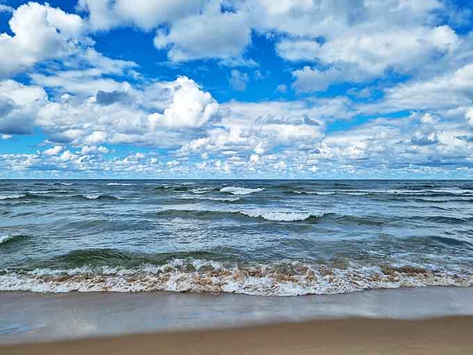 The welcoming sign at Laketown Beach &ndash; where Mother Nature has created her masterpiece and kindly allows humans to visit.