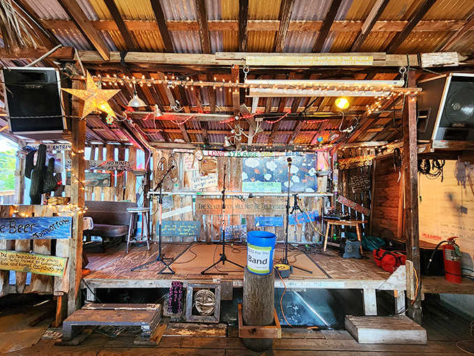 The makeshift stage has hosted everything from folk singers to impromptu poetry slams &ndash; all with Lake Superior providing backup vocals.