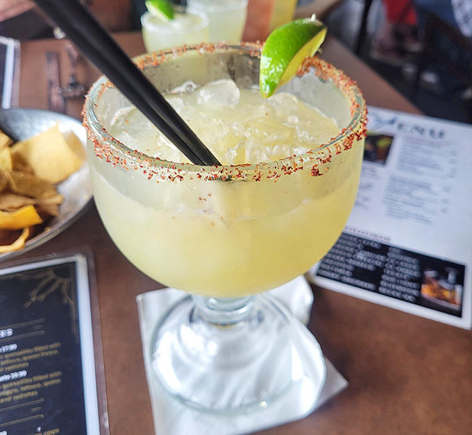 A margarita that doesn't whisper "fiesta" but announces it with a megaphone and confetti cannon.