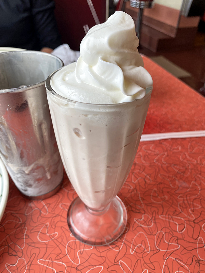 A milkshake so thick it defies gravity, crowned with a swirl of whipped cream &ndash; the kind that makes you wonder why anyone bothered to invent other desserts.