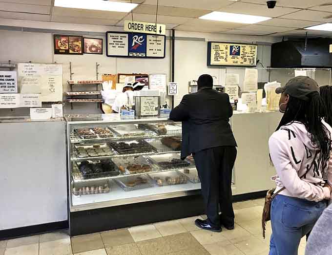 The counter where magic happens: simple, efficient, and ready to fulfill your deepest fried dough fantasies without judgment.