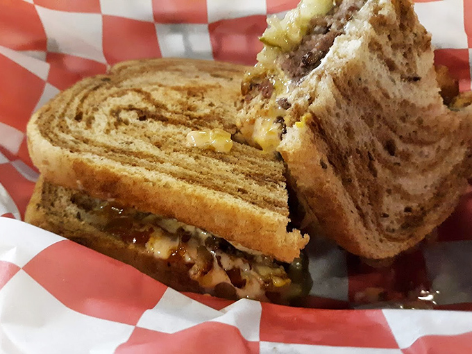 The patty melt that launched a thousand road trips &ndash; grilled to perfection with Wisconsin cheese melting into every delicious crevice.