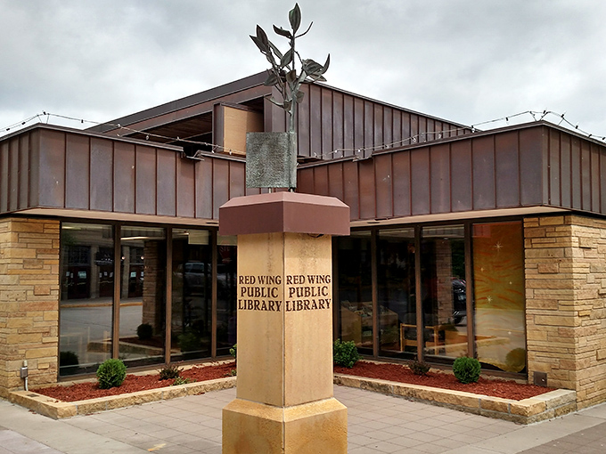 Art meets function: The Red Wing Public Library combines architectural beauty with community service, a hallmark of this riverside town.