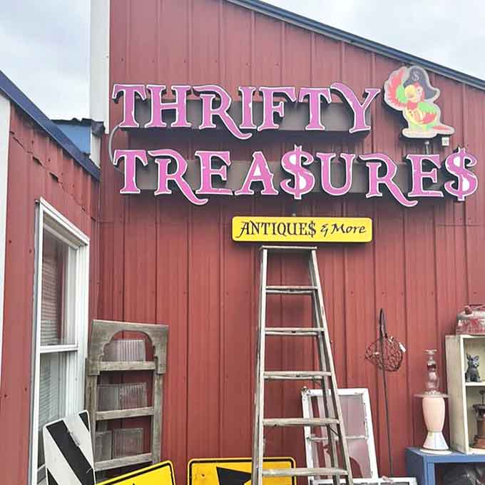 The museum's sign stands as a beacon for curious minds, promising adventures through time without the hassle of building your own flux capacitor.