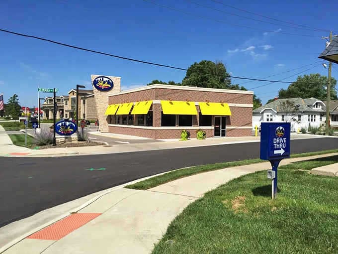 The bright yellow awnings beckon like a lighthouse for the hungry, promising that uniquely Ohioan comfort food experience.