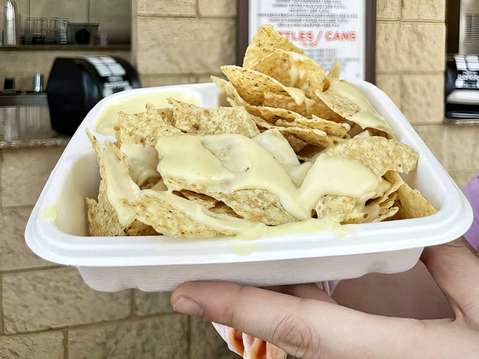 These aren't ordinary nachos &ndash; they're a gooey mountain of Smoked Gouda goodness that somehow tastes even better when enjoyed amid international surroundings.