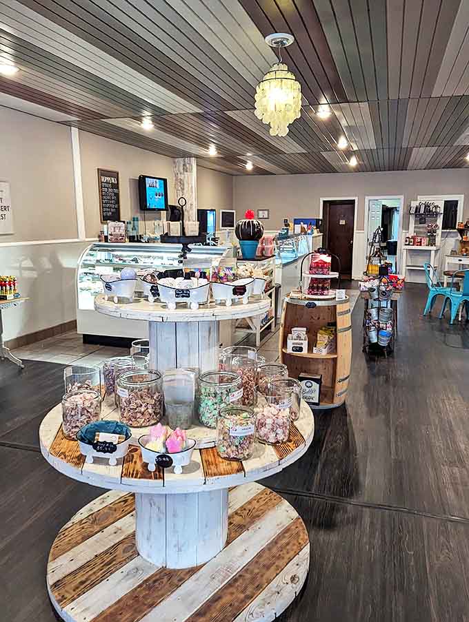 Sweet Escape Bakery's interior reveals treasure troves of treats displayed like jewels, where willpower goes to die and happiness comes wrapped in parchment paper.