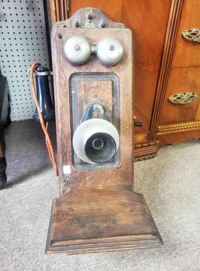 Before smartphones, this wooden wall telephone was the household's precious connection to the outside world &ndash; each call an event.