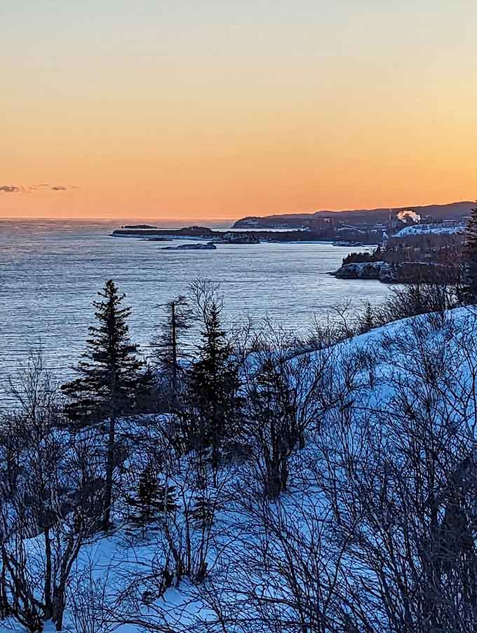 Winter's soft blue light transforms the coastline into something from a fairy tale &ndash; Jack Frost's finest work on display.