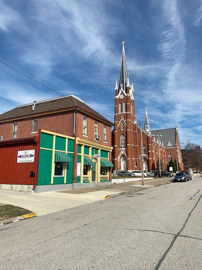 A neighborhood landmark that shares the street with historic architecture, proving good taste extends beyond just their pastries.