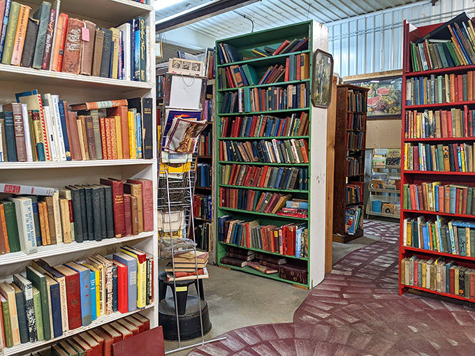 Bibliophiles could spend hours exploring Annie's book section, where rare first editions and vintage classics line shelves in tempting abundance.