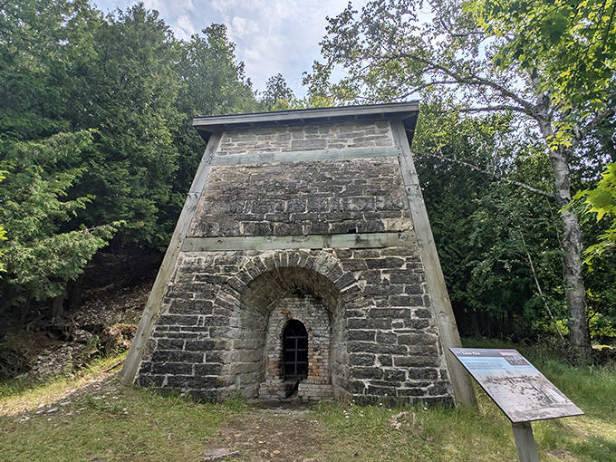 The blast furnace stands as a monument to industrial ingenuity, where fire once transformed raw materials into progress.
