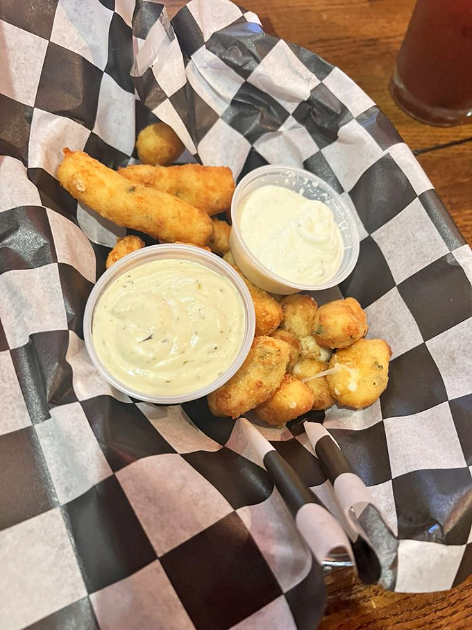Wisconsin cheese curds done right &ndash; lightly battered, perfectly fried, with that authentic cheese-curd squeak that separates the real deal from the pretenders.
