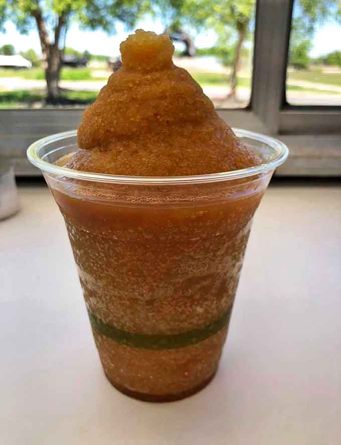 Not just a drink, but a frosty Michigan orchard in a cup &ndash; the perfect cool companion to a warm donut.