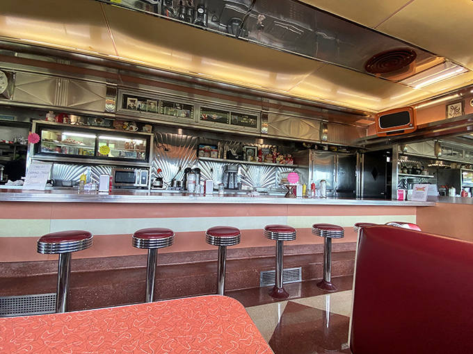 Pull up a stool at the counter for the full diner experience – where you can watch culinary magic happen right before your eyes.