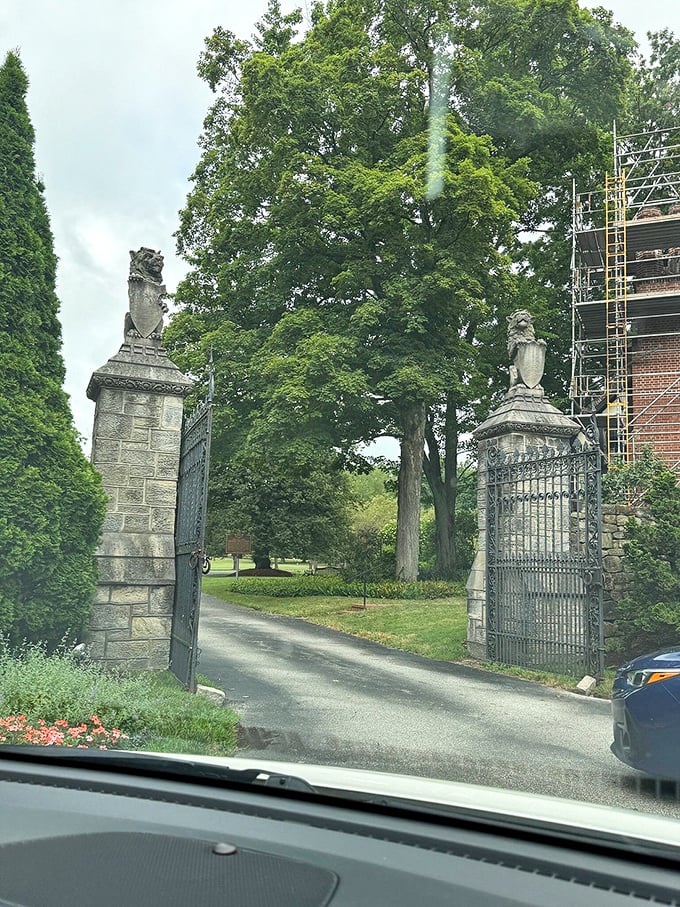 Imposing stone gates flanked by guardian lions announce that you're leaving ordinary Ohio behind for something considerably grander.