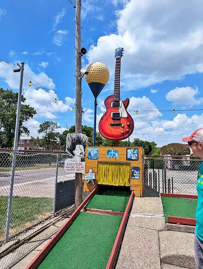 Rock and roll meets putting precision at this musical hole, where even terrible golfers can feel like stars for a brief, shining moment.