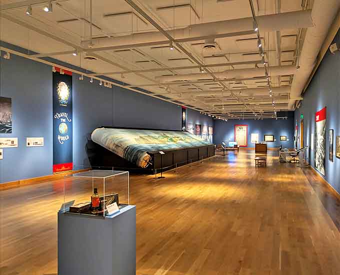 Massive display: The museum's panoramic gallery stretches toward infinity, housing treasures that would make metropolitan museums green with envy.