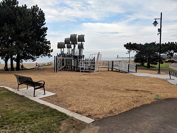 Playground with a view: Because kids deserve ocean-worthy vistas during their castle-building adventures too.