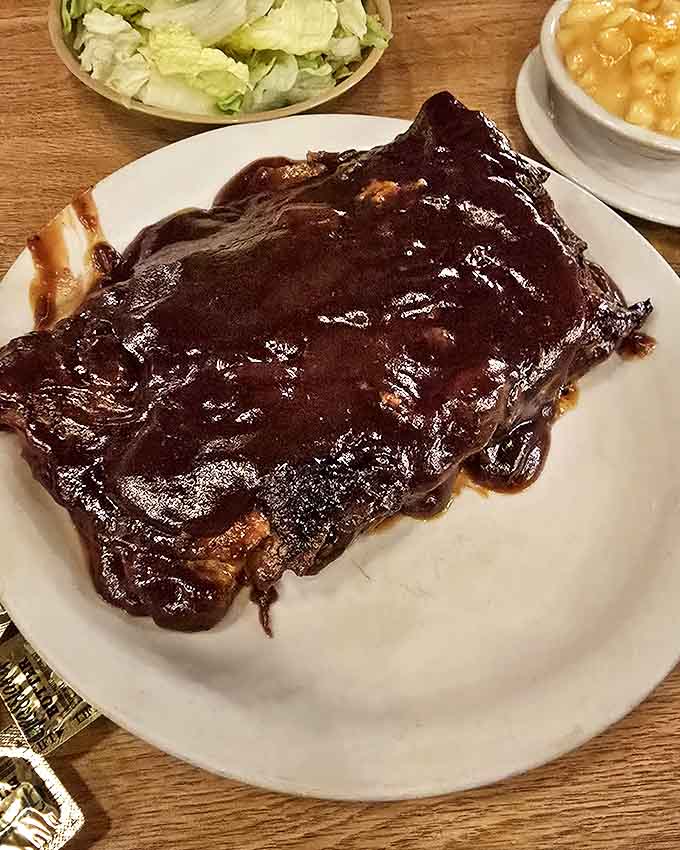 Pork ribs glazed to perfection, proving that while beef might be the star, the supporting cast here knows how to steal a scene or two.