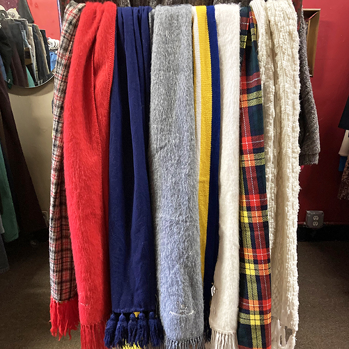 These aren't just scarves &ndash; they're wearable mood rings, each pattern and texture telling a different story about the decade that created it.