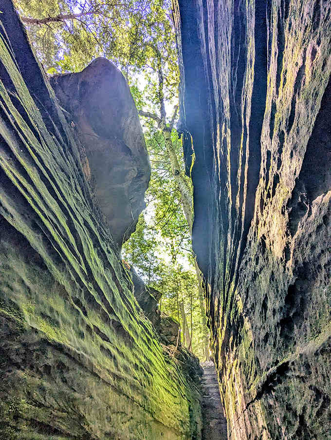 This natural rock formation looks like it was designed by an architect who had one too many espressos &ndash; beautifully chaotic.