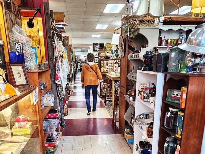 Every shopper here is a detective, following clues down aisles that lead to unexpected discoveries and forgotten memories.