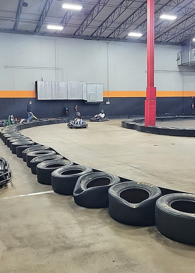 Rubber tire barriers provide forgiving boundaries for those moments when ambition exceeds driving ability &ndash; a common racing affliction!