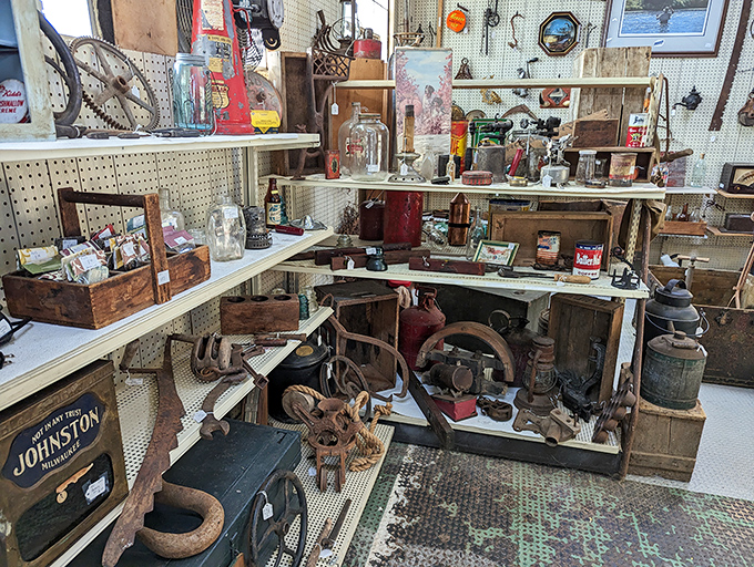 Rustic tools and implements speak to America's industrial and agricultural heritage, each with stories of hard work.