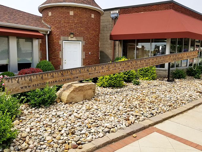 Measure twice, cut once&mdash;if you can lift this enormous yardstick! Casey's commitment to breaking records extends to the tools of measurement.