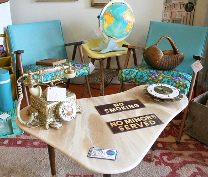 Vintage Telephone: Mid-century modern meets functional art in this retro communication hub &ndash; when phones were furniture and conversations were events worth sitting for.