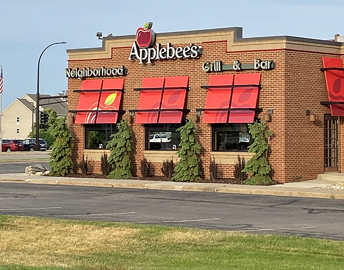 Applebee's red awnings have sheltered countless celebrations, from team victories to birthday milestones and awkward first dates.