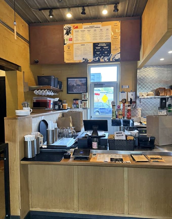 Where culinary magic happens &ndash; Brasa's efficient counter space serves as command central for their Southern-inspired feast.