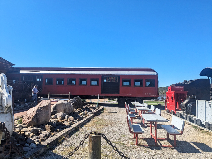 The Buckeye Express Diner's exterior maintains its classic train car profile, promising comfort food with a side of nostalgia.