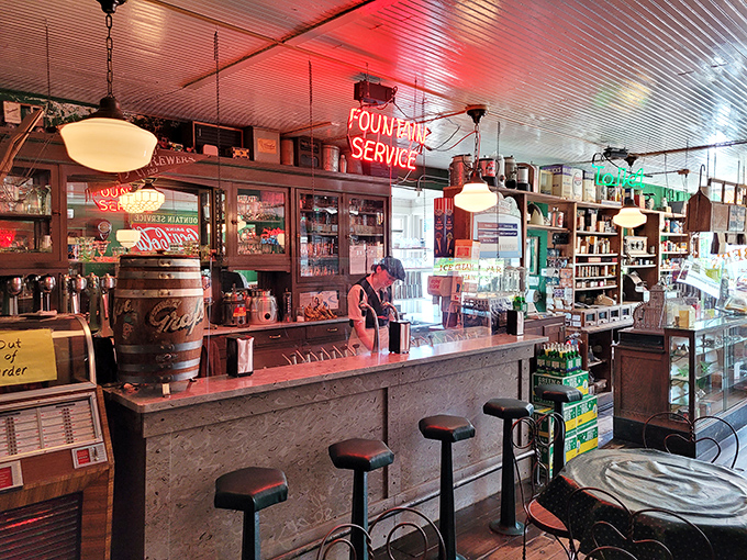The soda fountain counter gleams with promise and vintage equipment, where modern cravings meet old-fashioned craftsmanship and everybody wins, especially your taste buds.