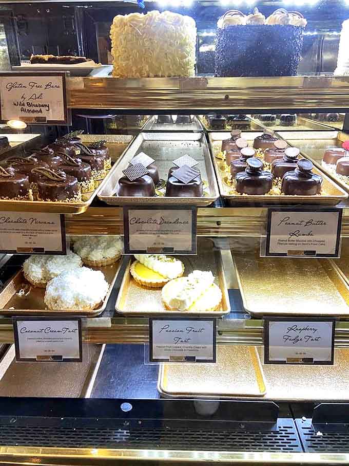 The dessert case &ndash; where willpower goes to die and happiness begins, with traditional Eastern European pastries beckoning irresistibly.