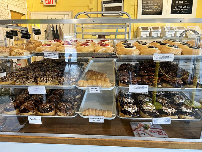 The display case presents a morning dilemma that's actually a win-win&mdash;whatever you choose will be the highlight of your day.