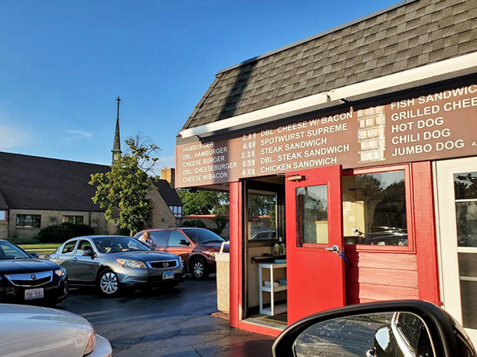 The Spot's ordering window &ndash; where food dreams come true and time seems to stand deliciously still.