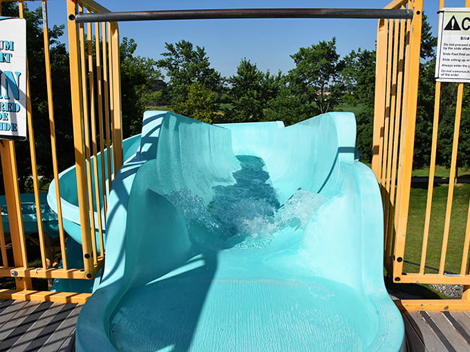 That moment of anticipation at the slide entrance: part excitement, part "why did I do this to myself?"