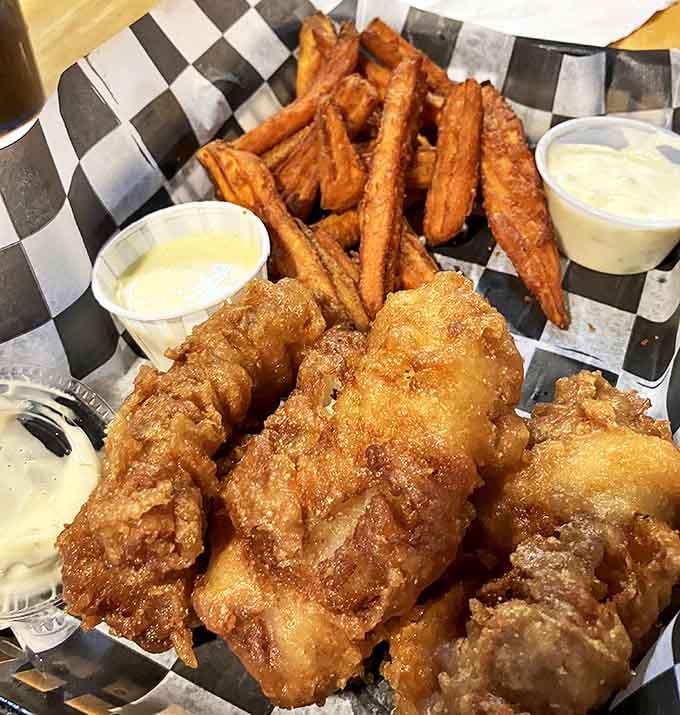 These golden fish fillets and crispy fries could make even the most frequent flyer delay their departure for "just one more bite."
